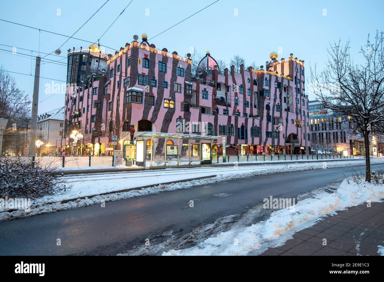 Magdeburg, Germany. 01st Feb, 2021. The Hundertwasser House "Green ...