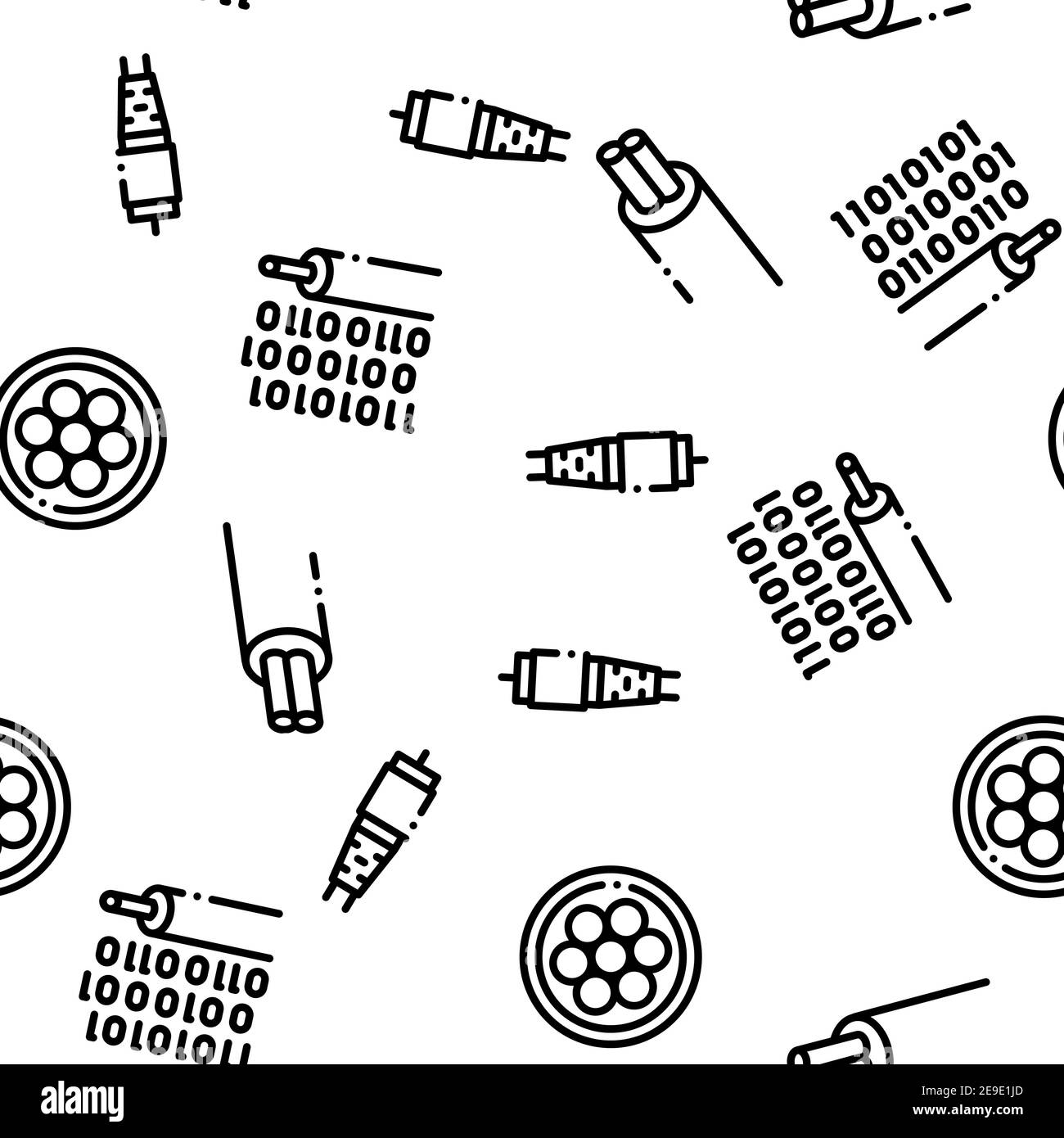 Optical Fiber Cable Seamless Pattern Vector Stock Vector Image & Art ...