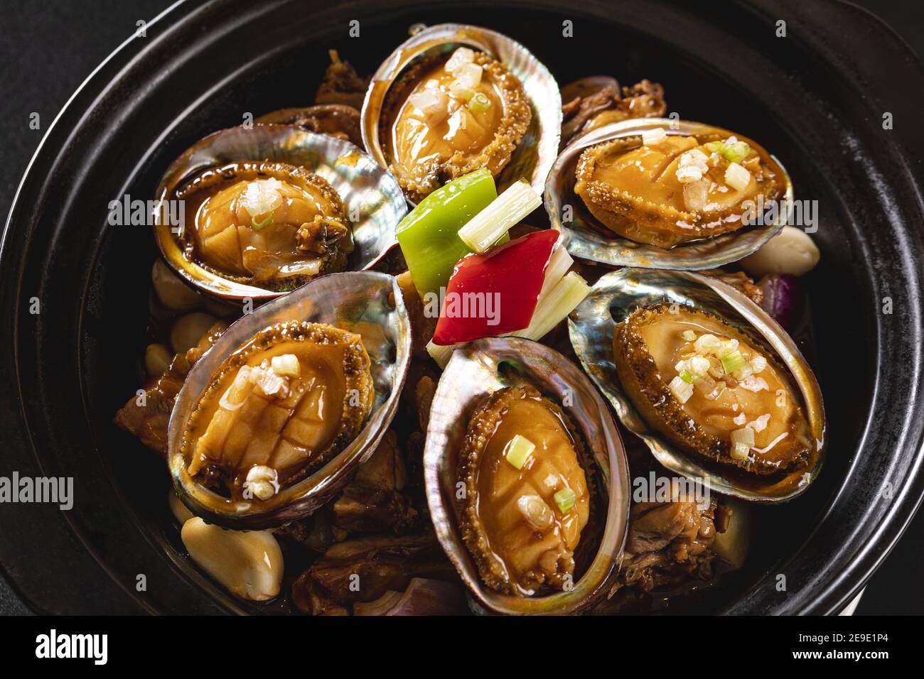 Closeup shot of Chinese exotic seafood on a pot Stock Photo - Alamy
