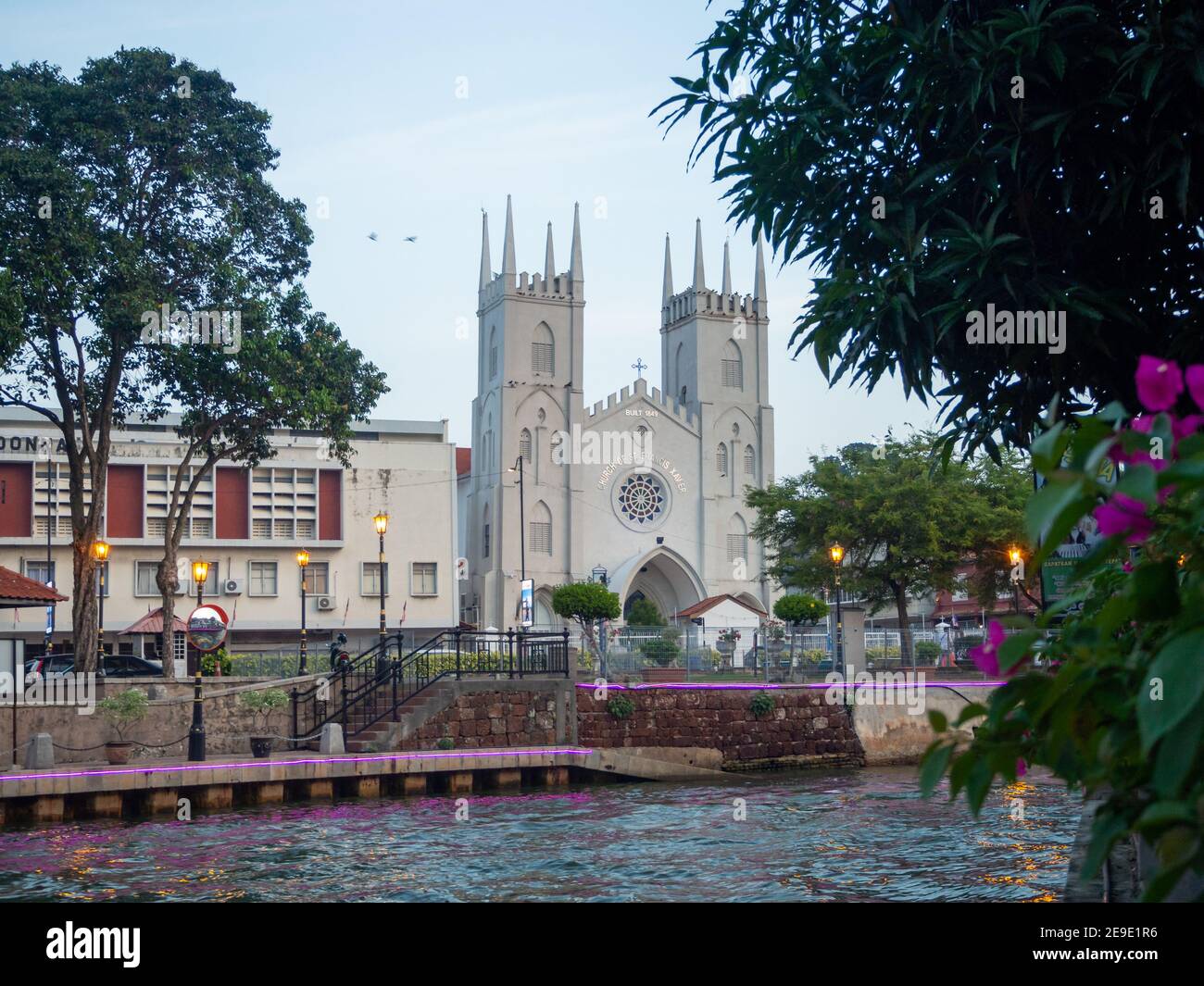 Malacca City, Malaysia: Christ Church by the river walk with ...