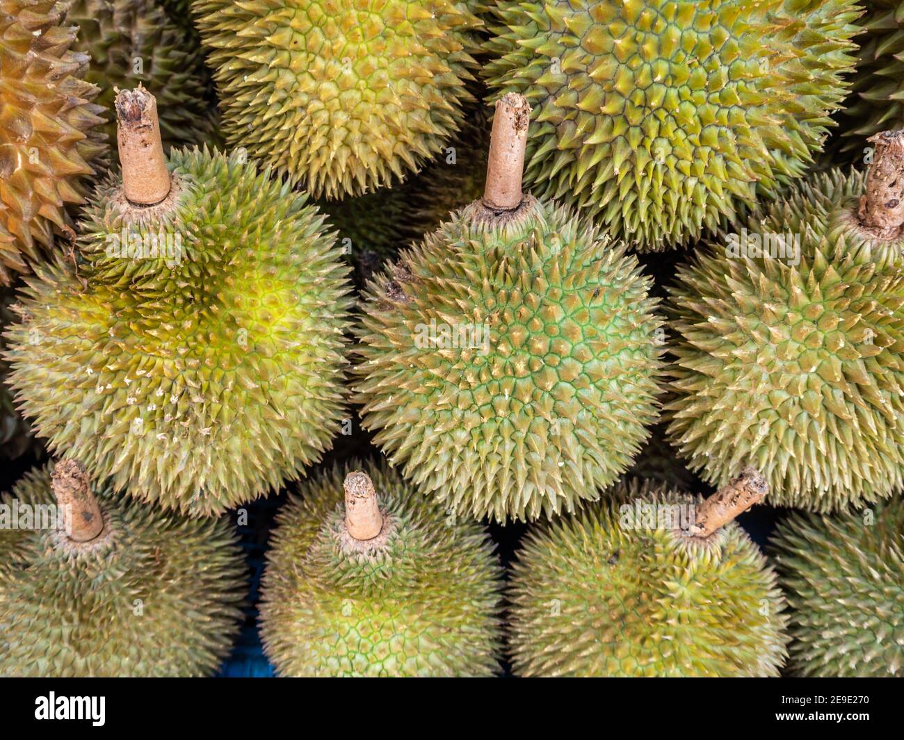 Durian, asian street food market Stock Photo - Alamy
