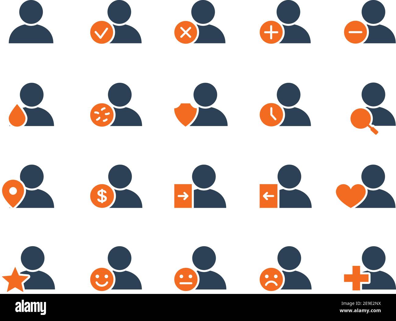Set of users line icon. Humans with different navigation and more Stock ...