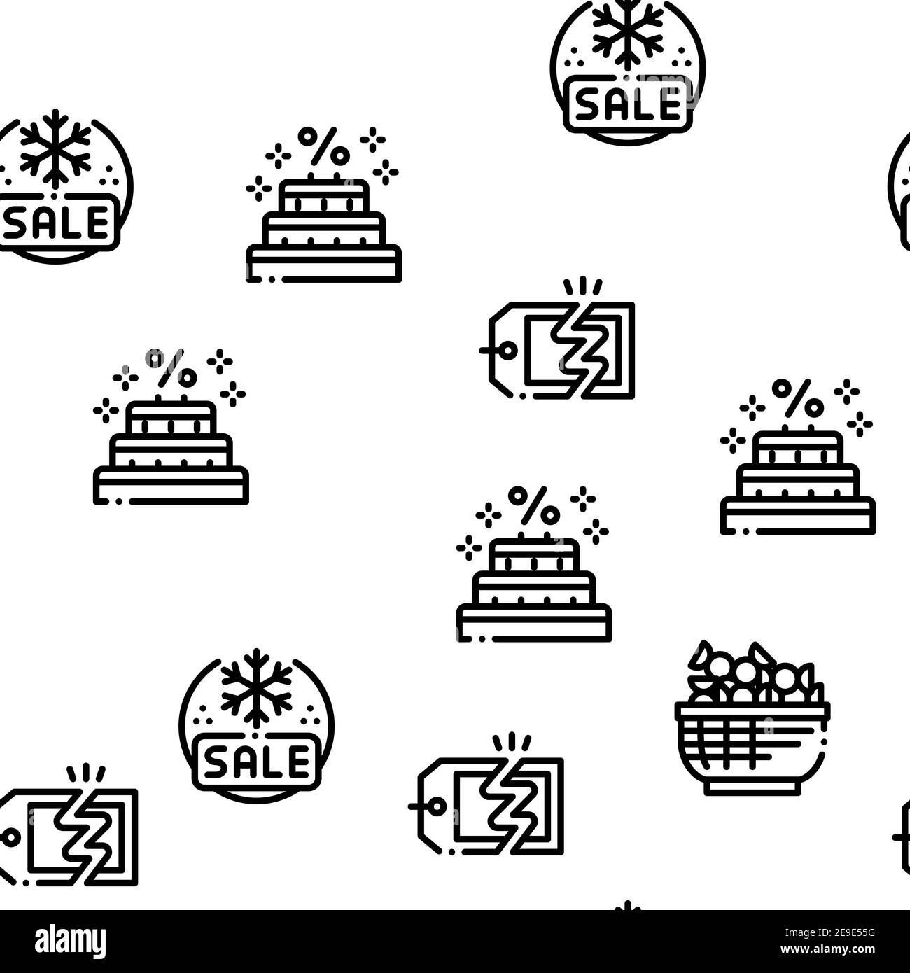 Cost Reduction Sale Seamless Pattern Vector Stock Vector Image & Art ...