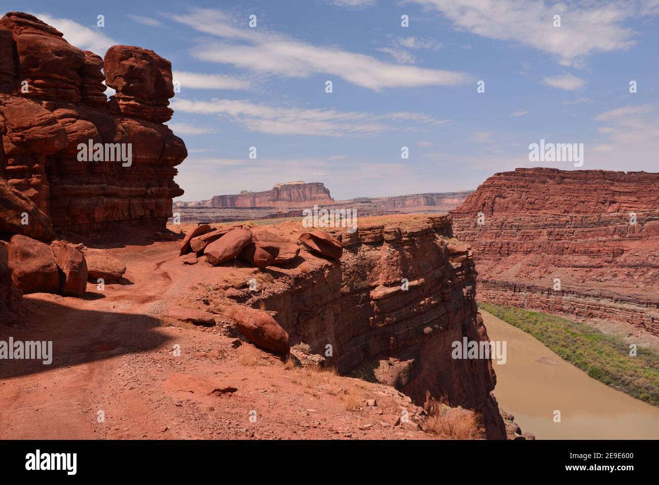 Landscape of eastern part of Canyonlands National Park in Utah, USA ...
