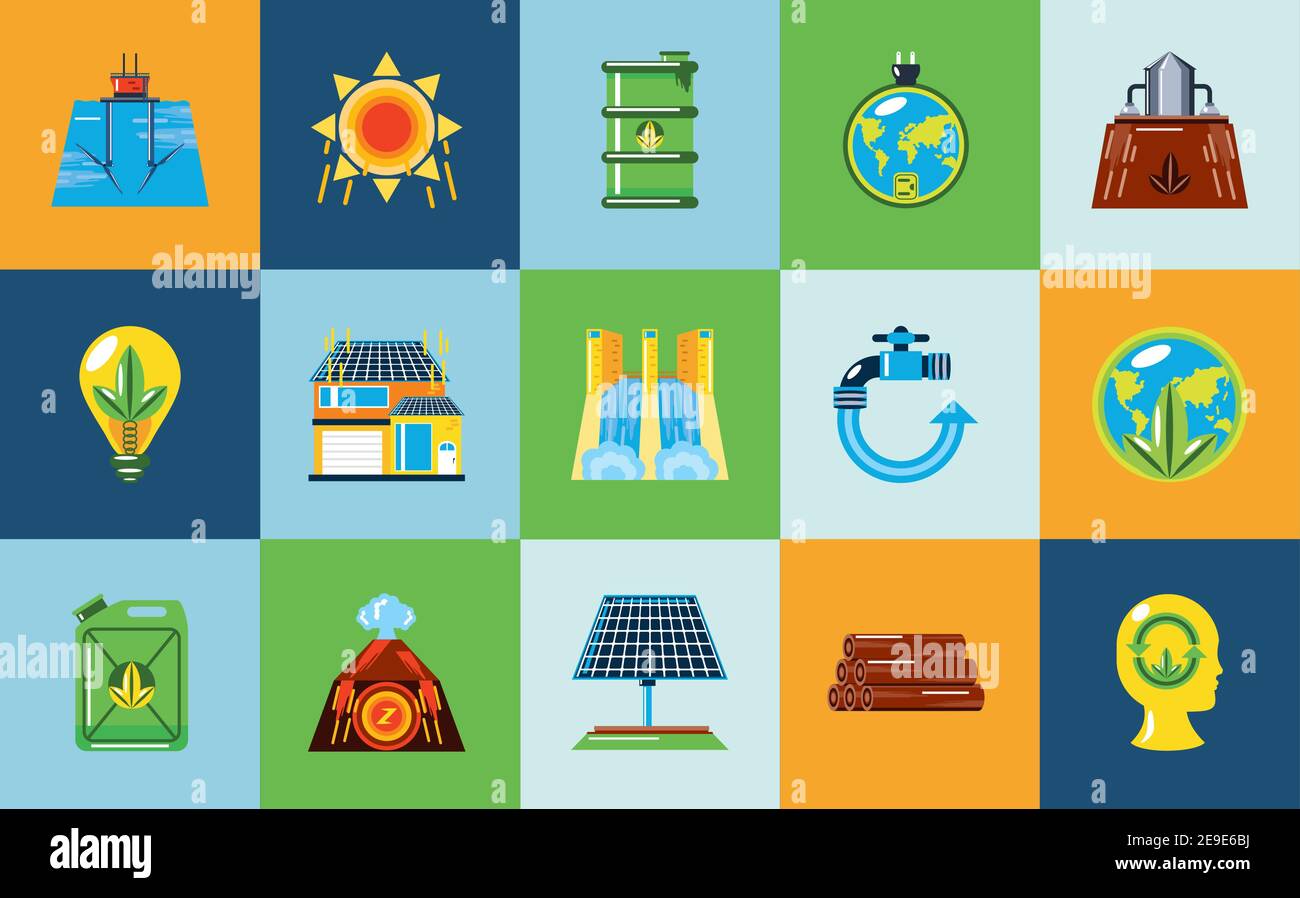 energy renewable ecology sources of energy, collector panels and energy ...