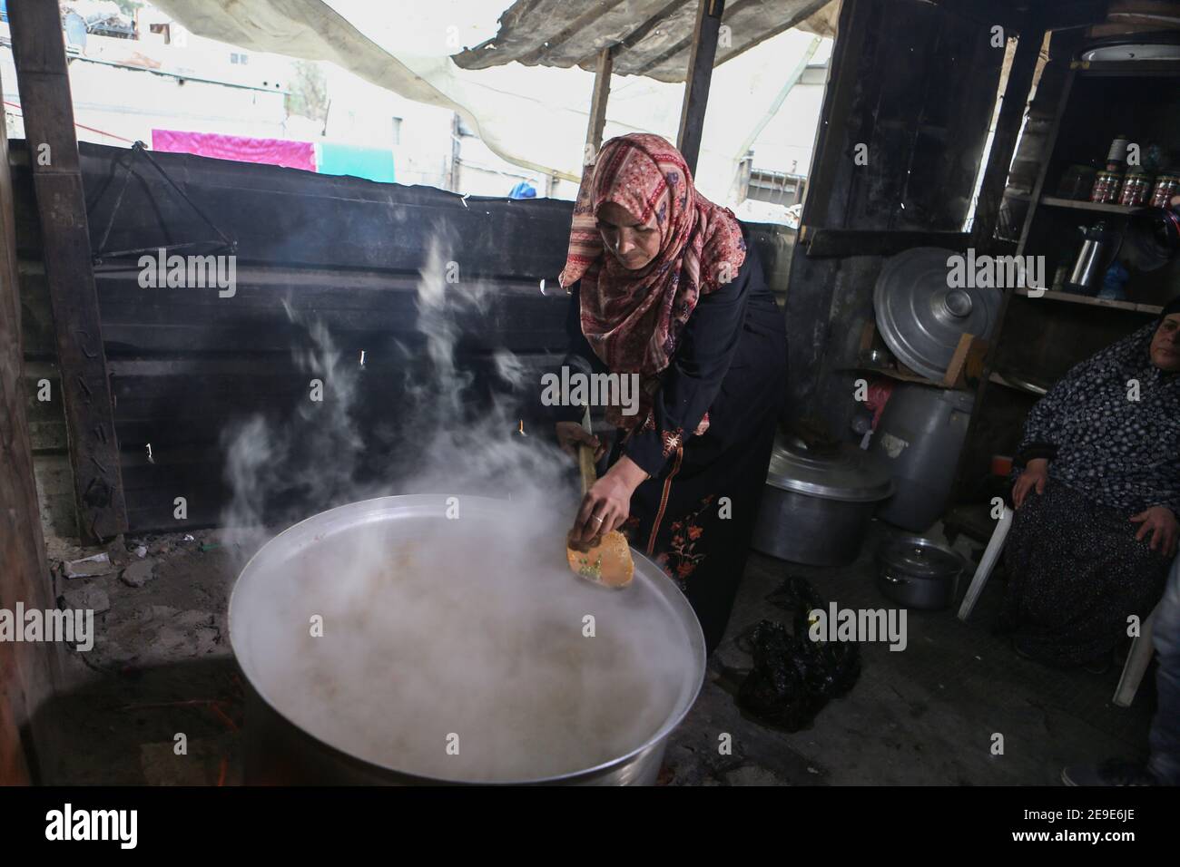 Gaza City, The Gaza Strip, Palestine. 4th Feb, 2021. Samira Abu Amra a ...