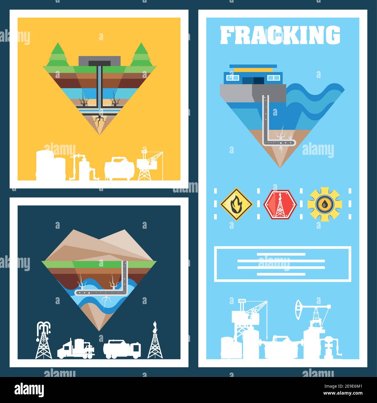fracking process with machinery equipment, hydraulic fracturing ...