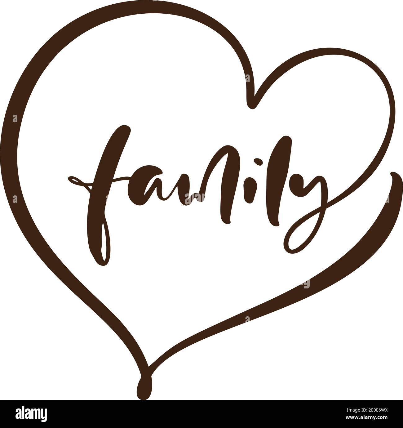 The Word Family In A Heart