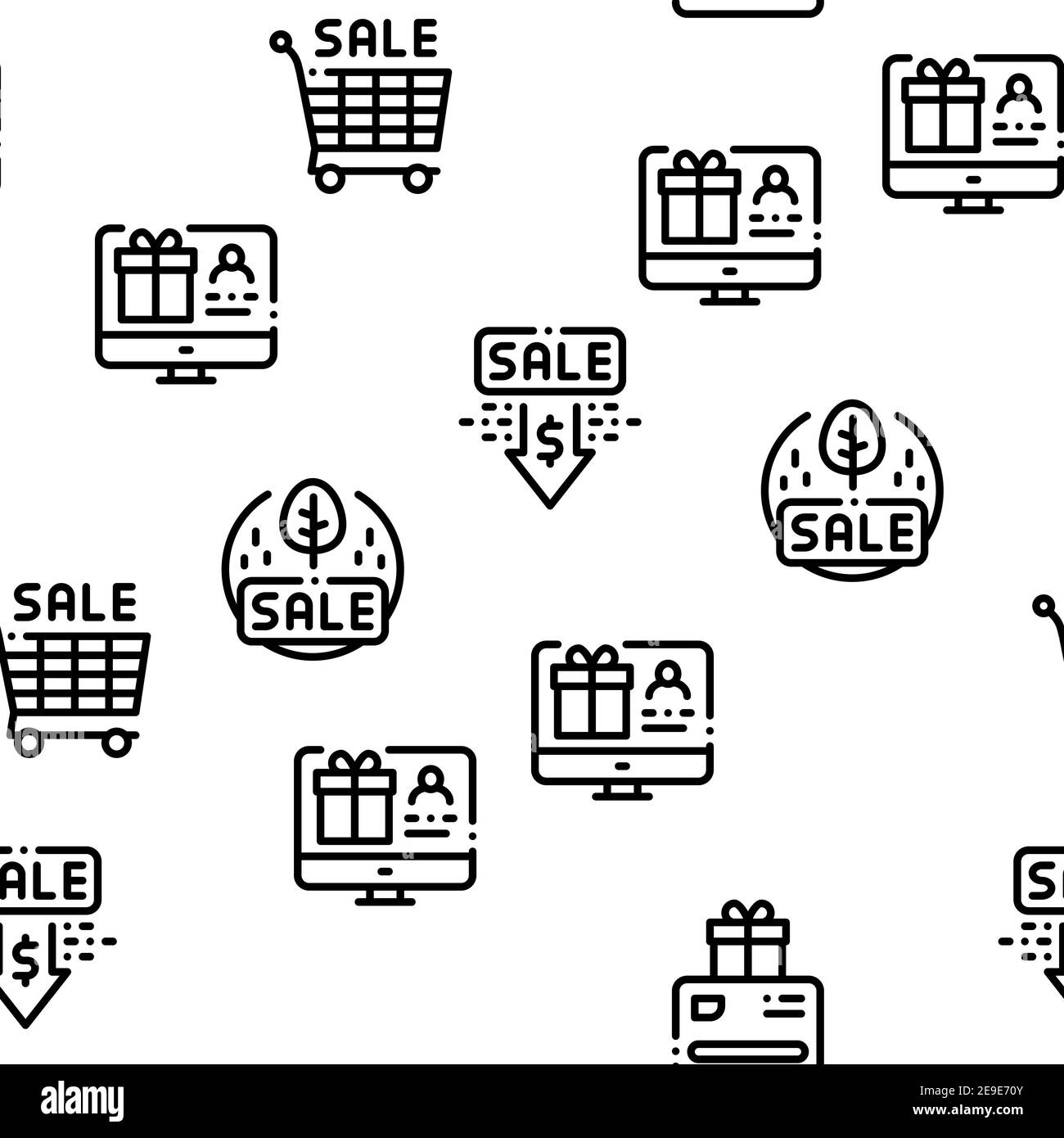Cost Reduction Sale Seamless Pattern Vector Stock Vector Image & Art ...