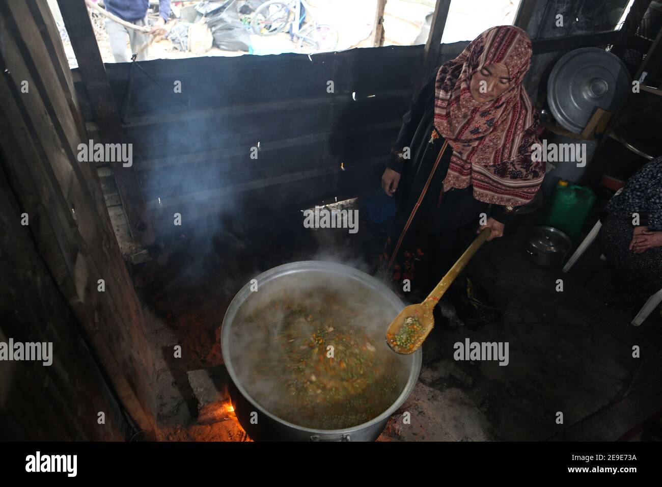 Gaza City, The Gaza Strip, Palestine. 4th Feb, 2021. Samira Abu Amra a ...