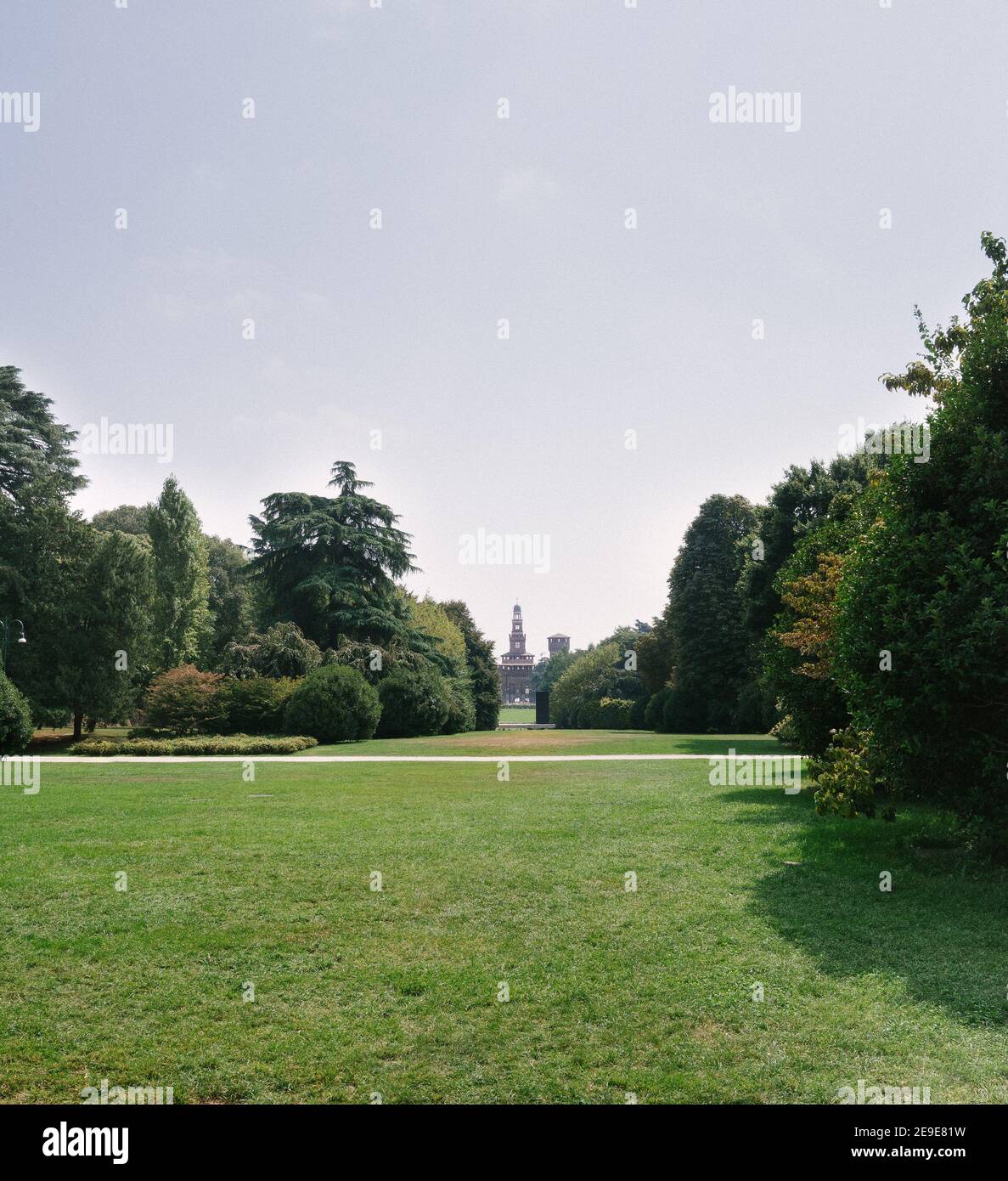 Large green field in front of the palace Stock Photo - Alamy