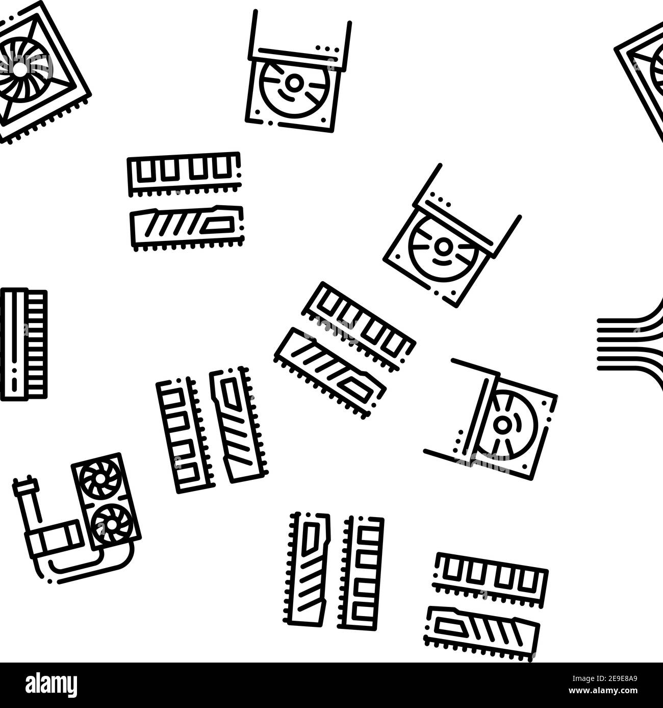 Computer Technology Seamless Pattern Vector Stock Vector Image & Art ...
