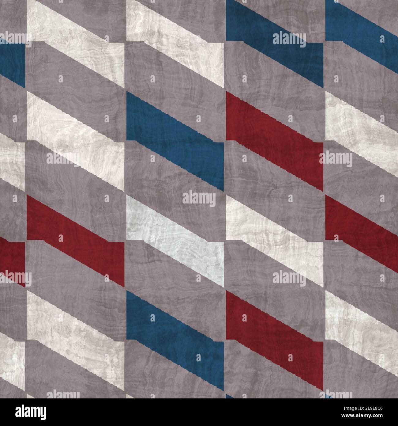 Seamless red white and blue textured retro pattern Stock Photo - Alamy