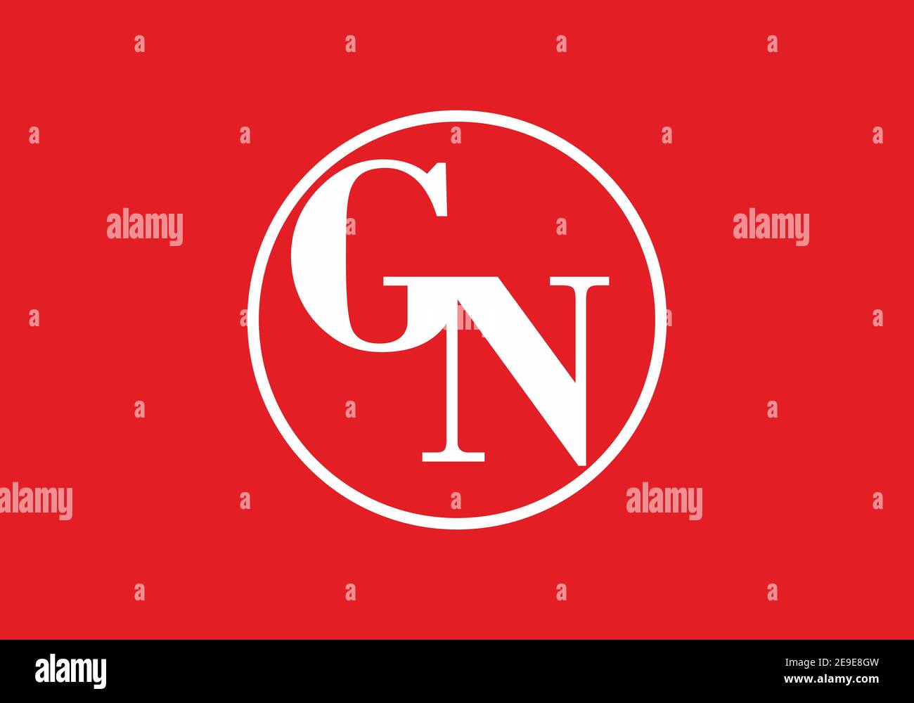 White Red GN initial letter logo design Stock Vector Image & Art - Alamy