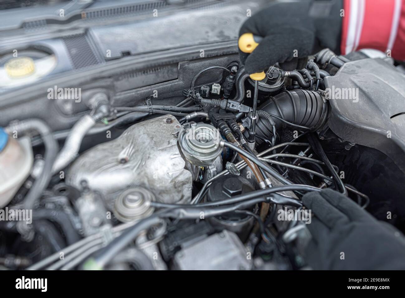 Repair of an old car Stock Photo - Alamy