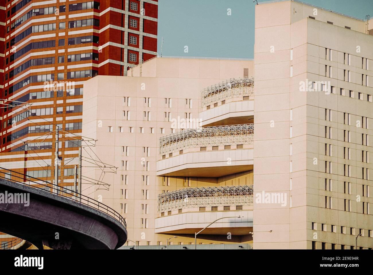 Urban city modern contemporary building exterior walls with beautiful ...