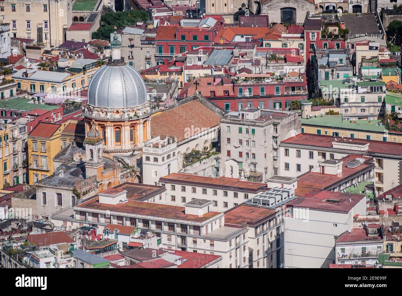 Panoramic views of Naples, in Italian Napoli, from Castel Sant'Elmo on ...