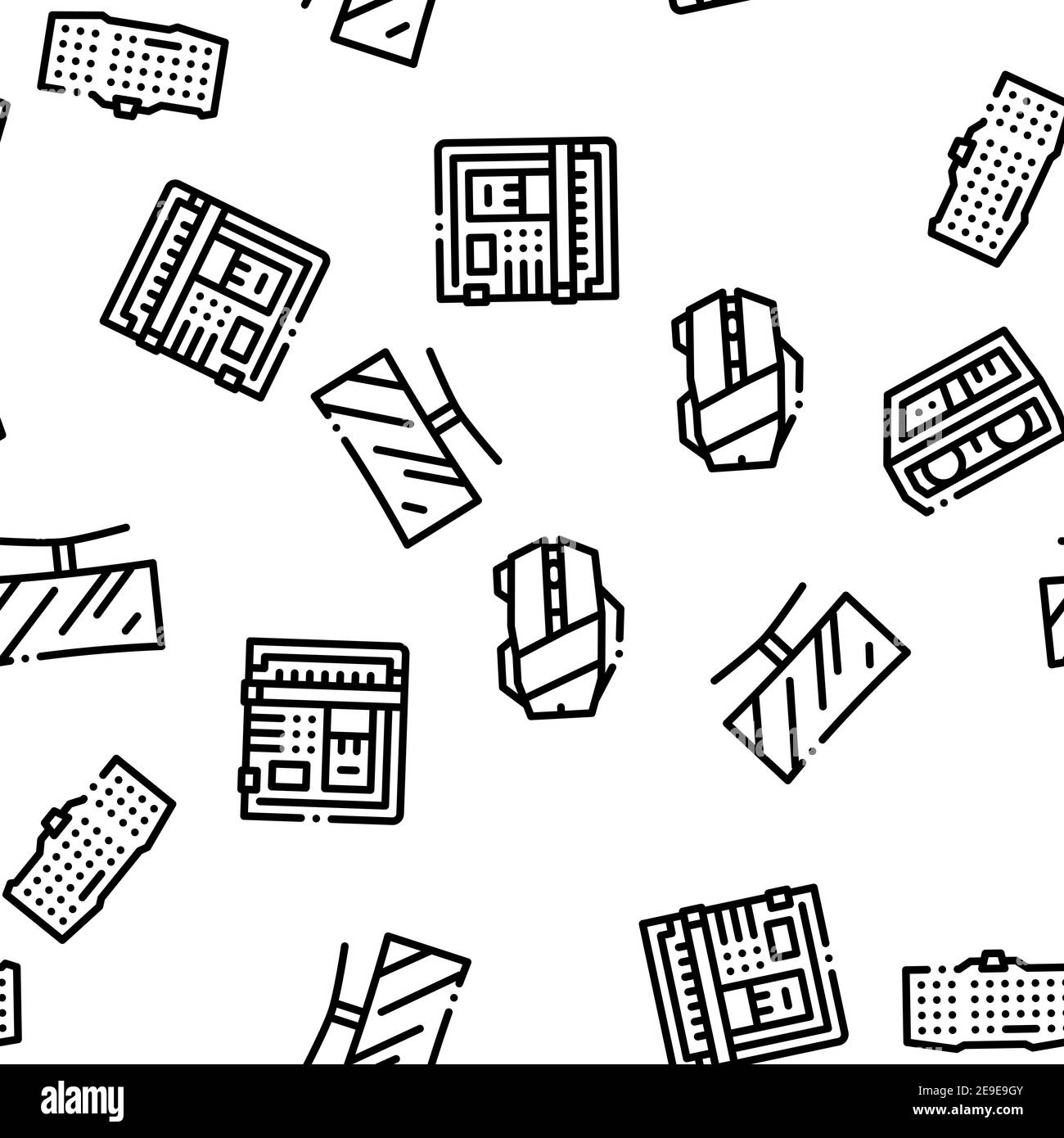 Computer Technology Seamless Pattern Vector Stock Vector Image & Art ...