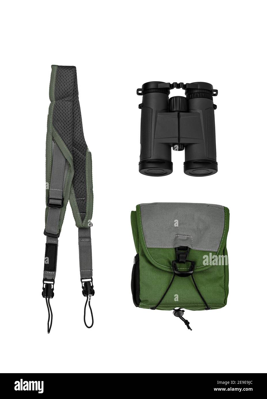 Modern binoculars isolate on a white background. Long-distance ...