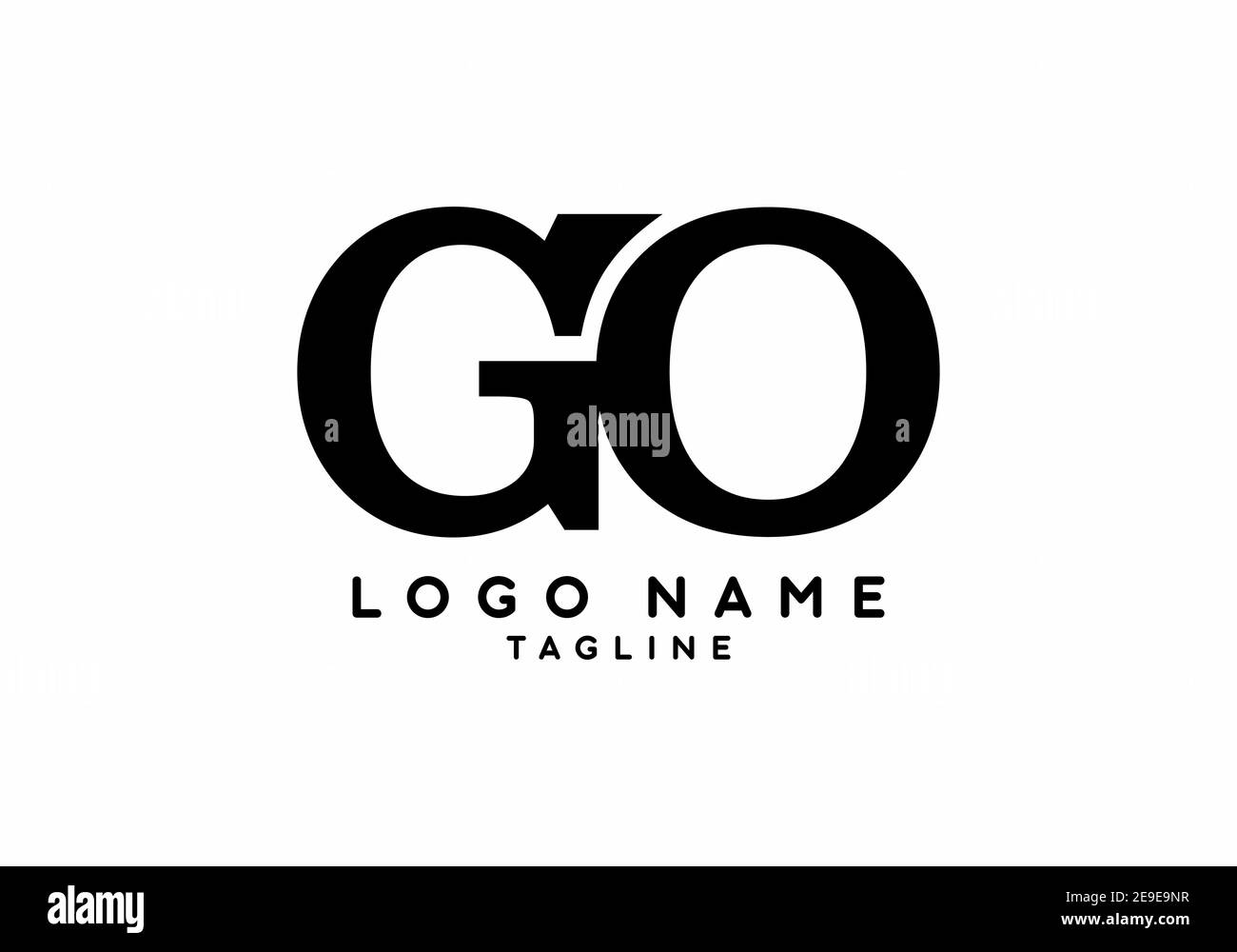 Black GO initial letter logo design Stock Vector Image & Art - Alamy