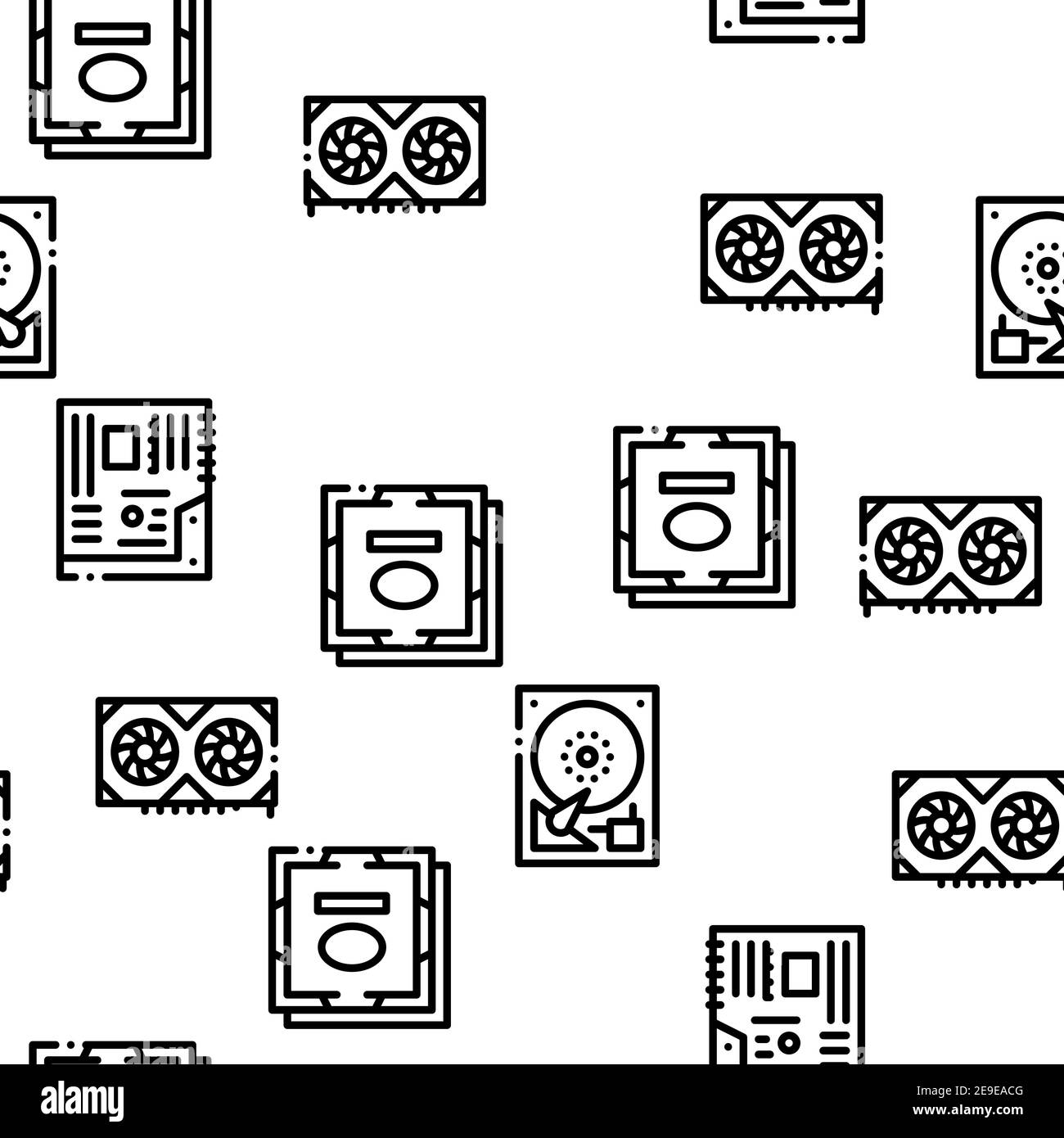 Computer Technology Seamless Pattern Vector Stock Vector Image & Art ...