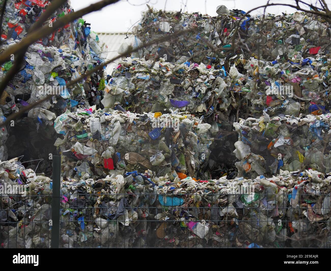 Closeup shot of piles of plastic for recycli Stock Photo - Alamy