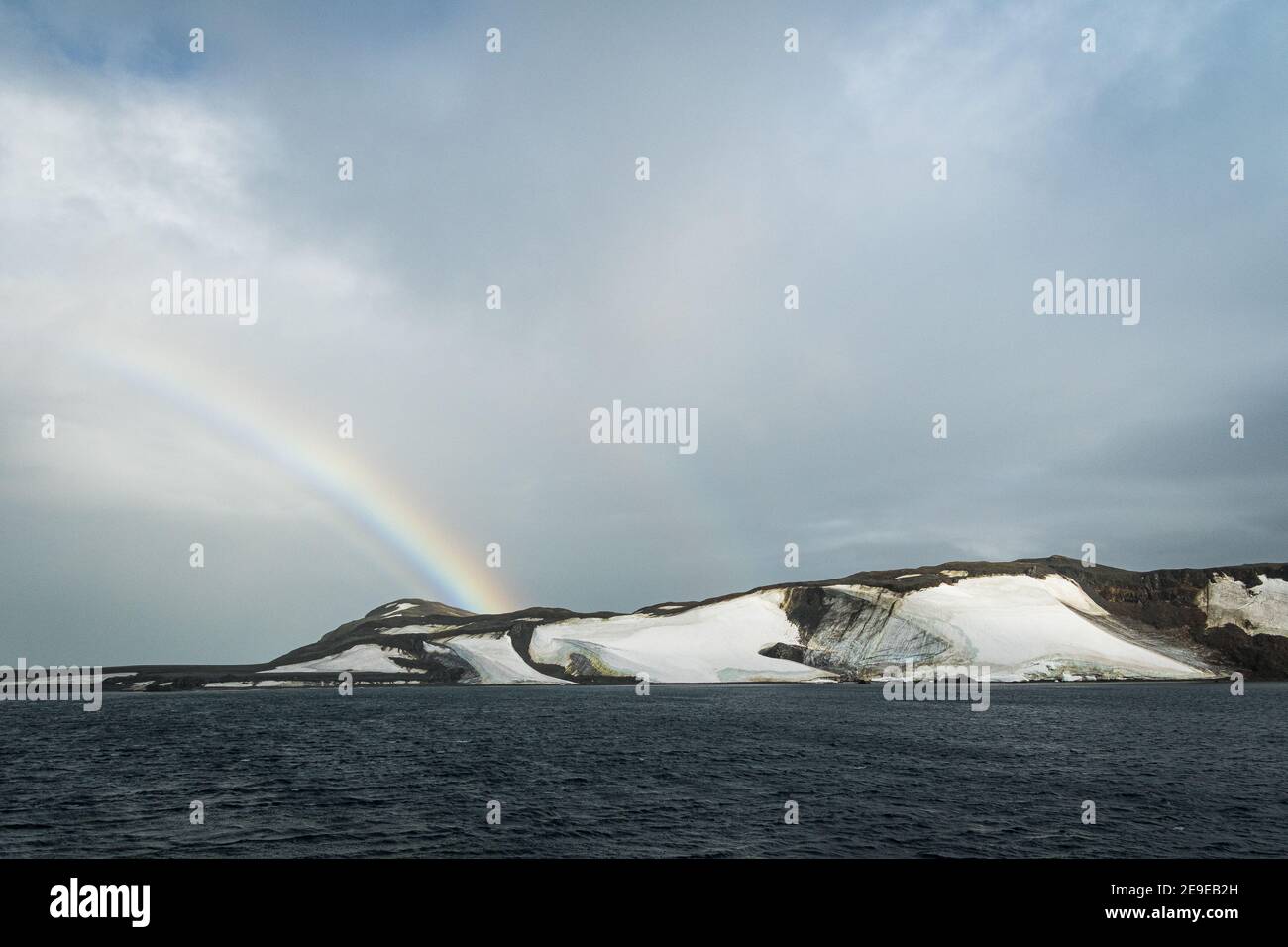 Rainbow over Half Moon Island, Antarctica Stock Photo - Alamy