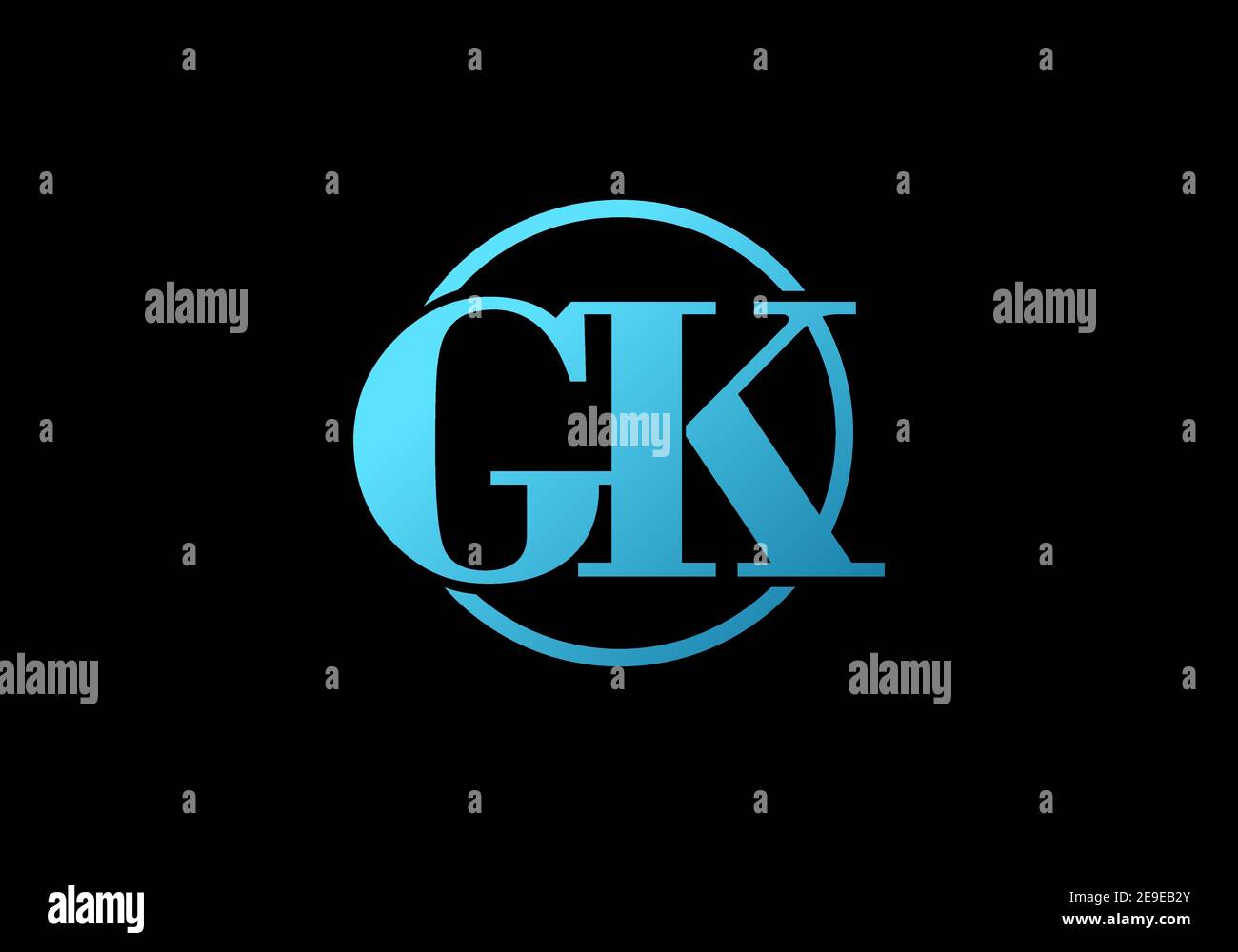 Blue GK initial letter logo design Stock Vector Image & Art - Alamy