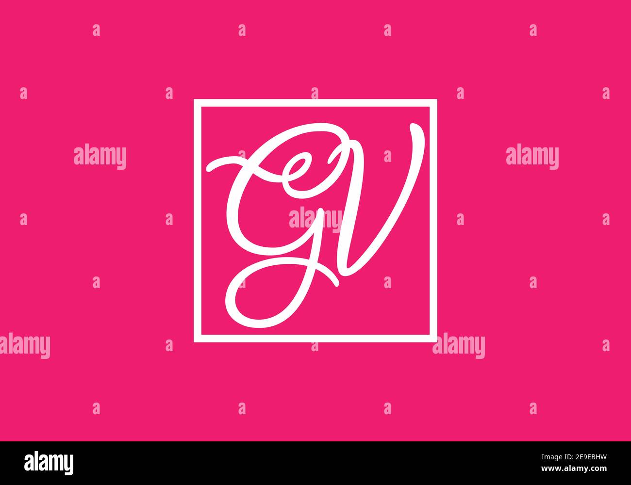 Pink white GV initial letter logo design Stock Vector Image & Art - Alamy