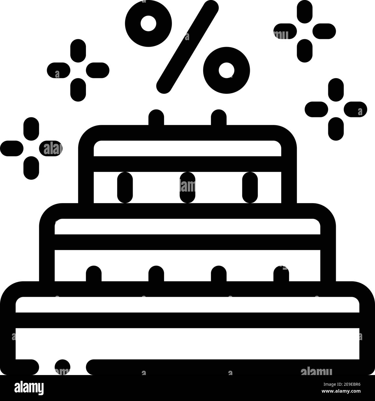 birthday sale discount black icon vector illustration Stock Vector ...