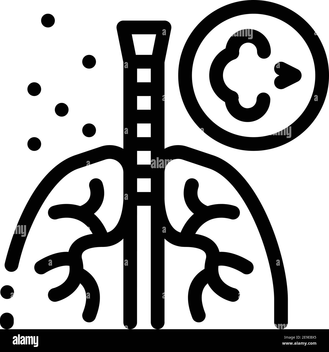 asthma attack black icon vector illustration Stock Vector Image & Art ...