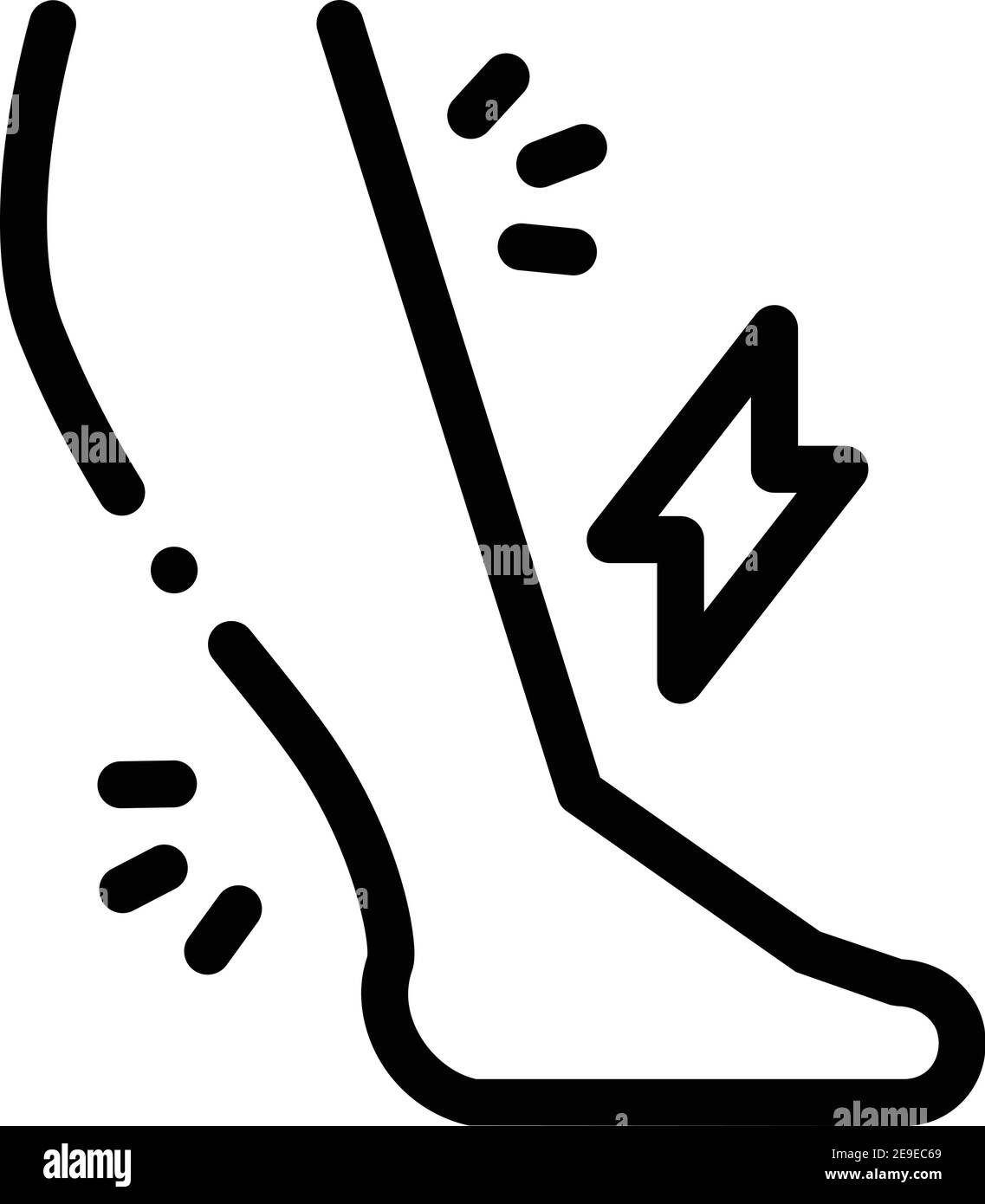 leg pain ill black icon vector illustration Stock Vector Image & Art ...