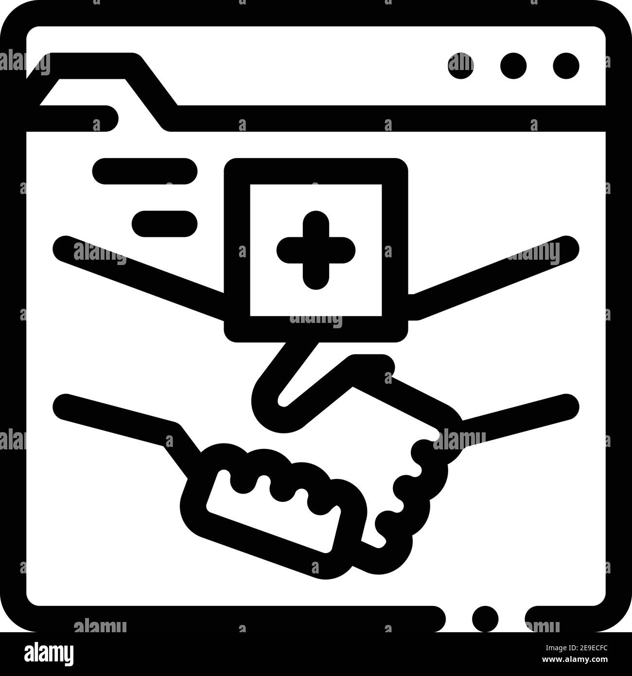 internet meeting with doctor black icon vector illustration Stock ...