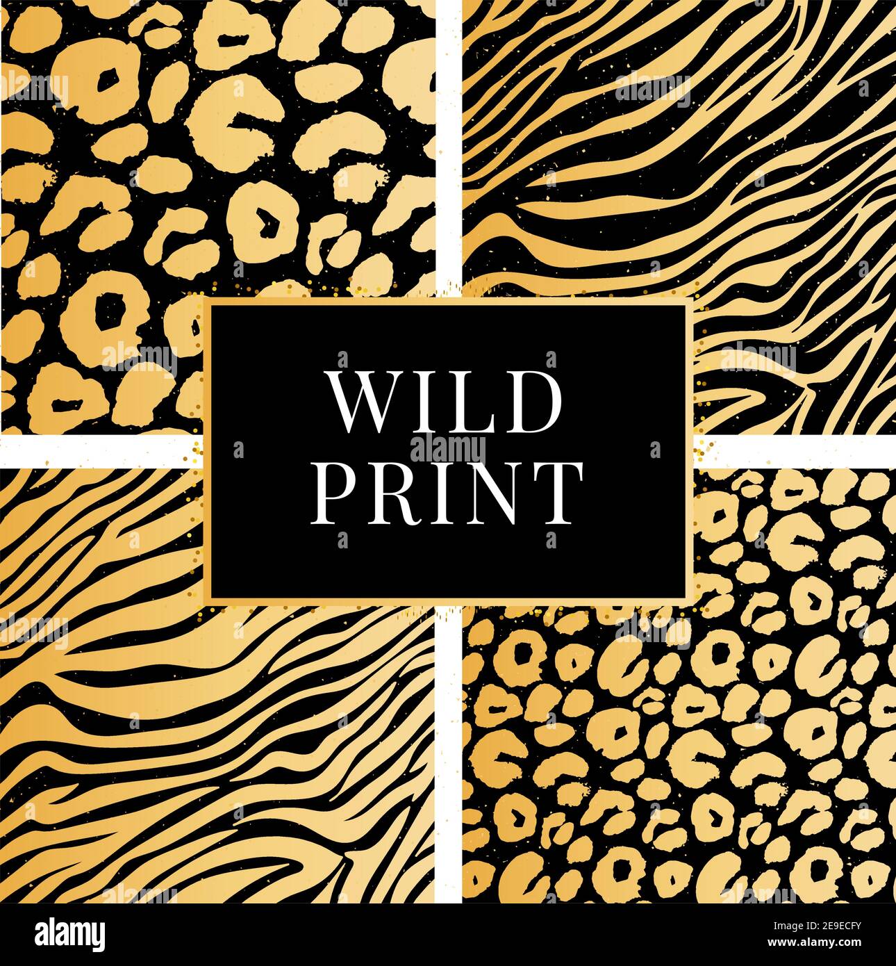 A collection of four different animal print backgrounds. Eps 10 Stock ...