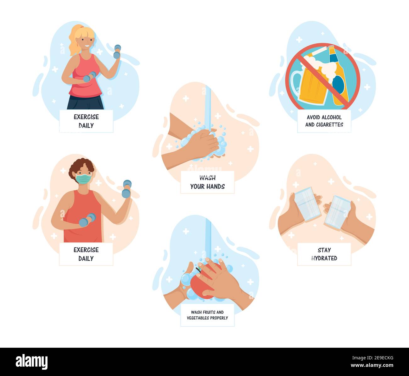 boost your immune system set of recommendations and people vector ...