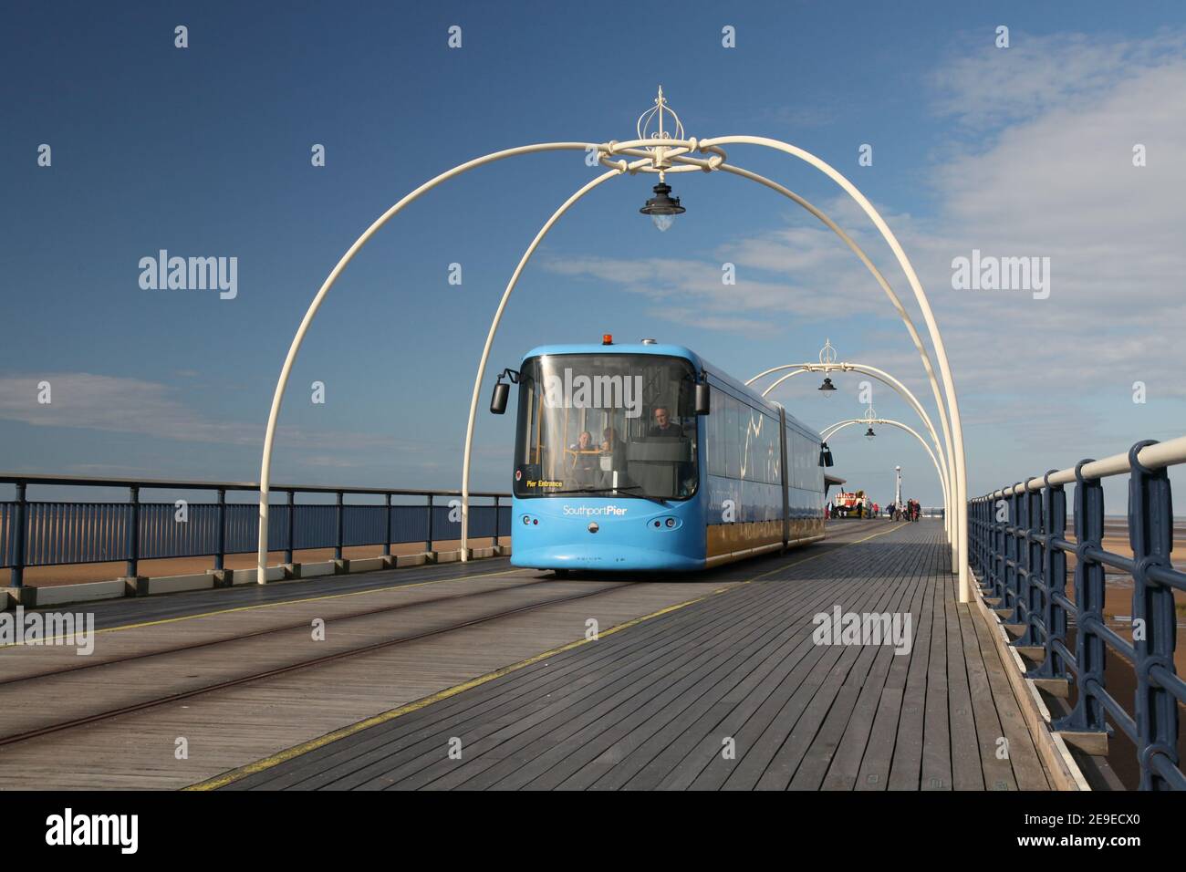The Southport Pier Tramway Stock Photo - Alamy