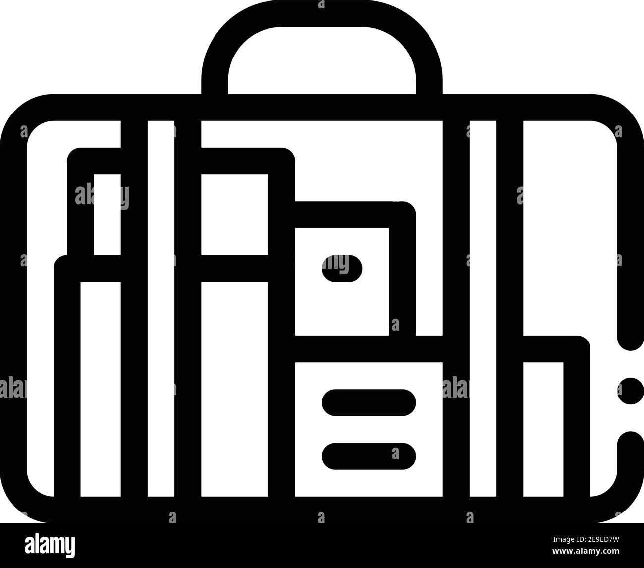 bag for maternity hospital black icon vector illustration Stock Vector ...