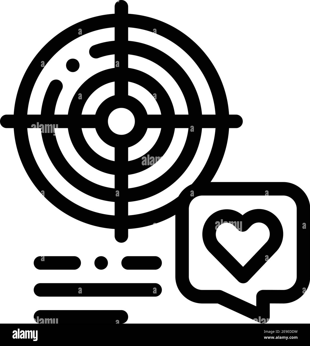 shopper target for buy products black icon vector illustration Stock ...