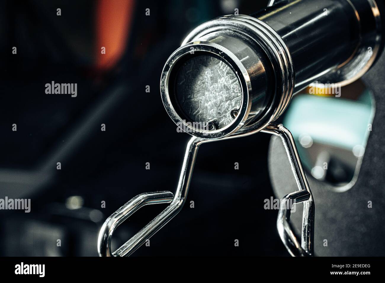 Weight lock,bar clamp, equipment for sports gym Stock Photo - Alamy