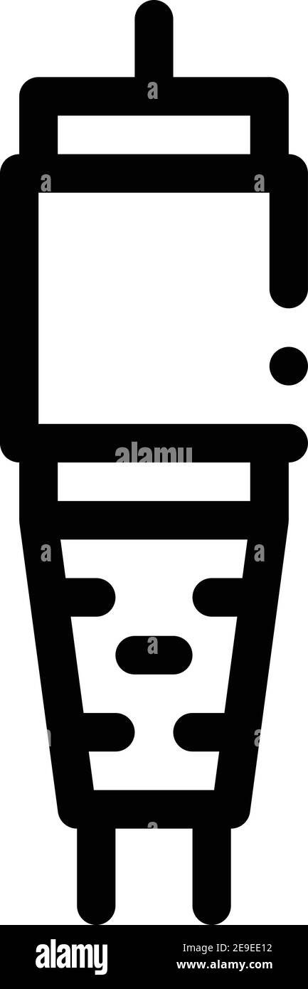 antenna cable black icon vector illustration Stock Vector Image & Art ...