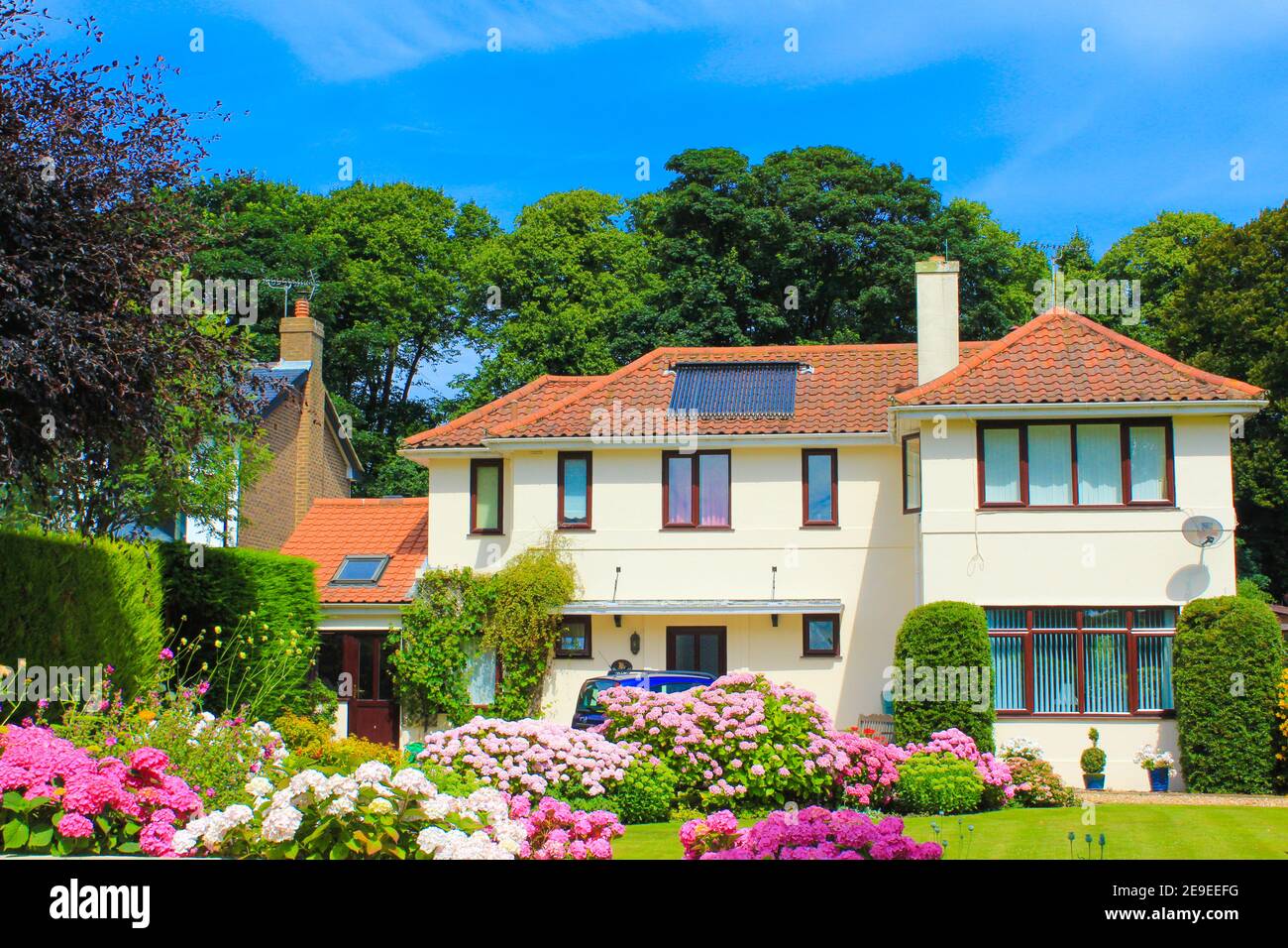Street view of Kingsdown-a village on the English Channel coast of Kent ...