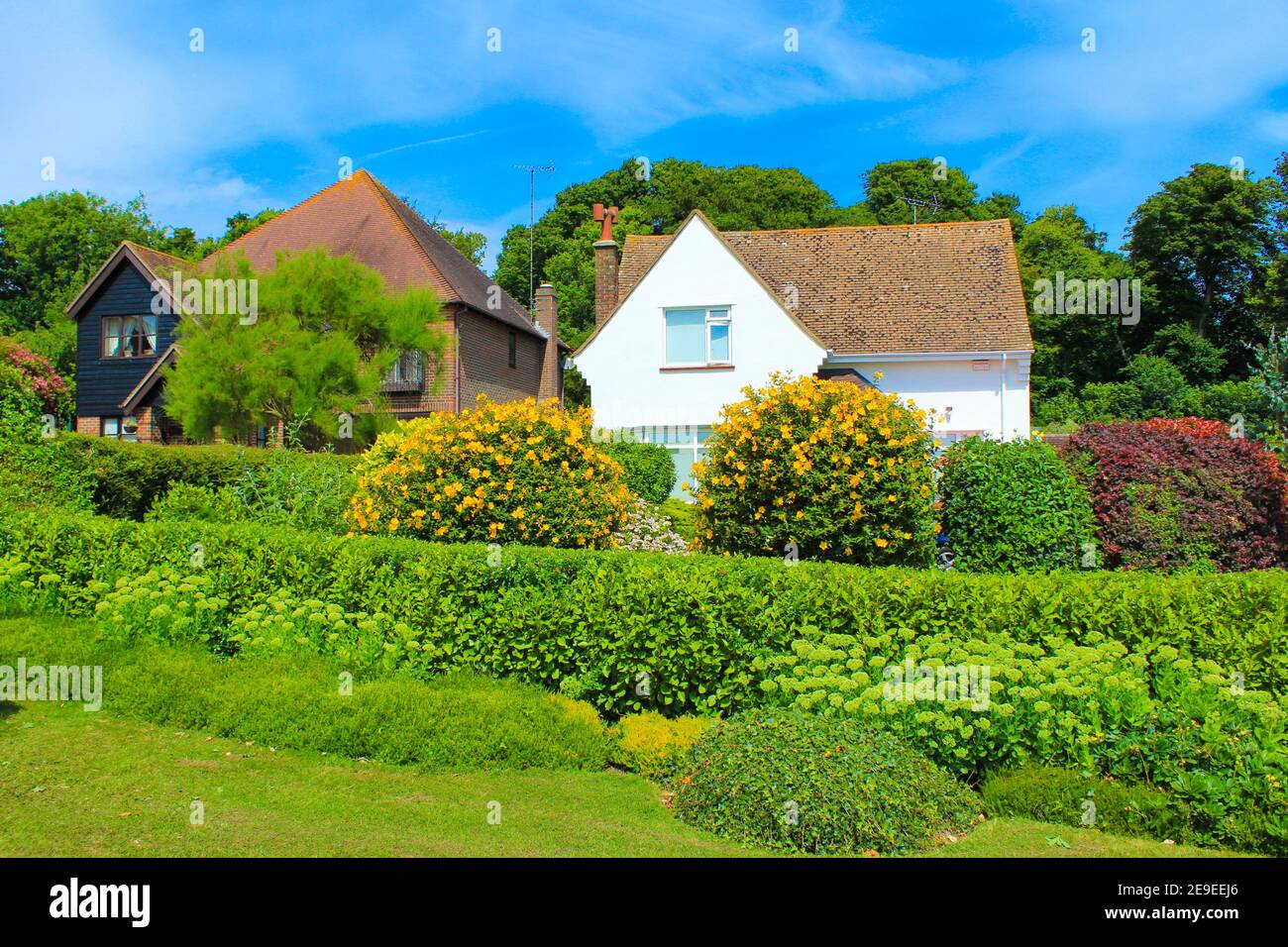 Street view of Kingsdown-a village on the English Channel coast of Kent ...