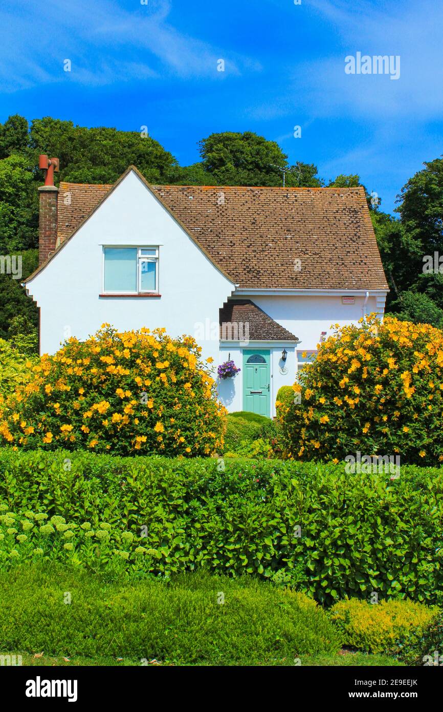 Street view of Kingsdown-a village on the English Channel coast of Kent ...