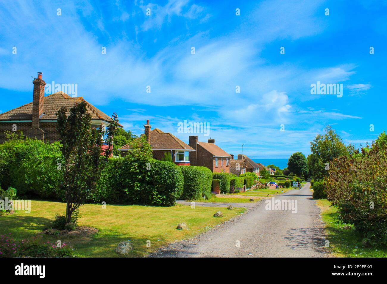 Street view of Kingsdown-a village on the English Channel coast of Kent ...
