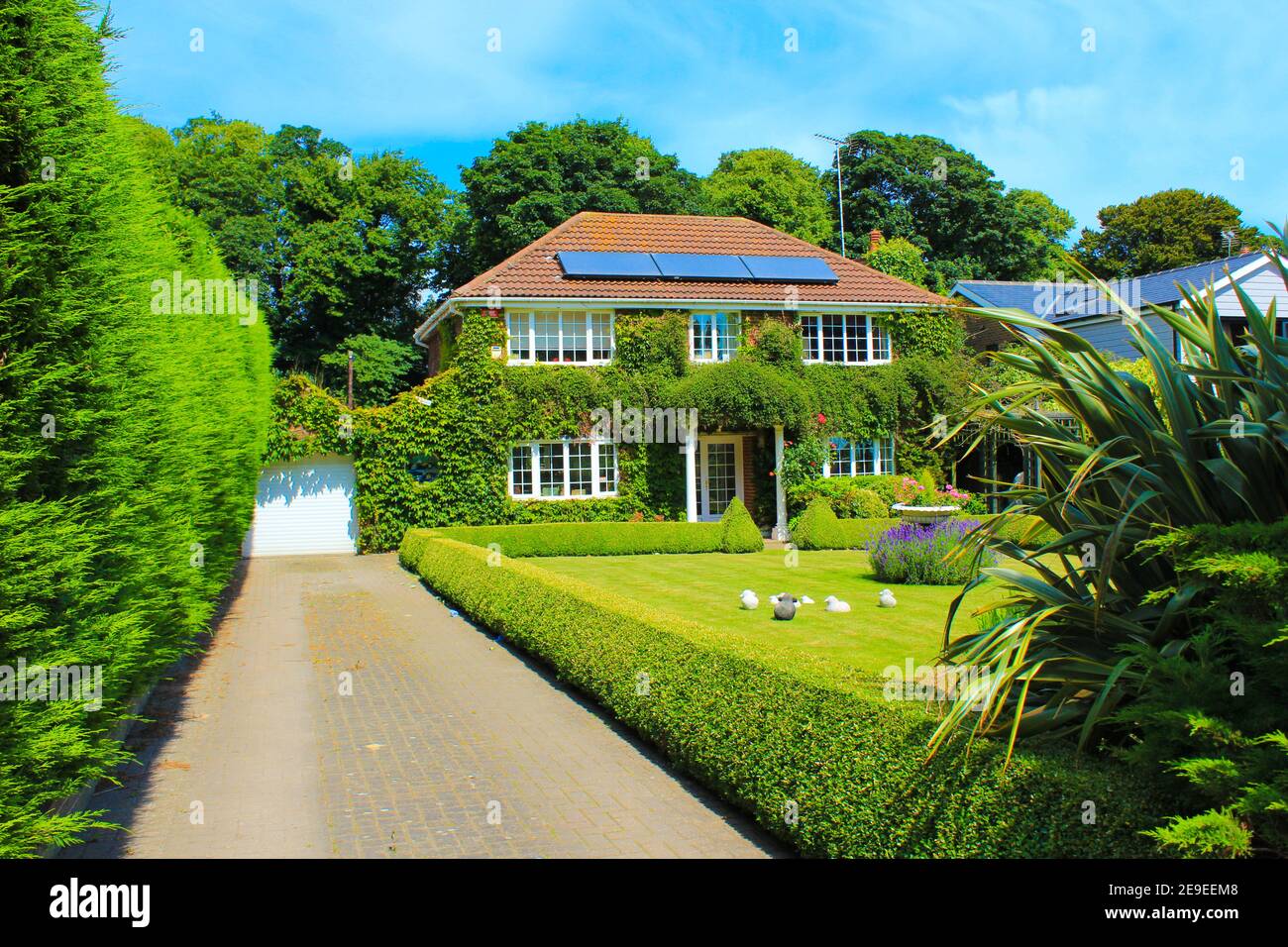 Street view of Kingsdown-a village on the English Channel coast of Kent ...