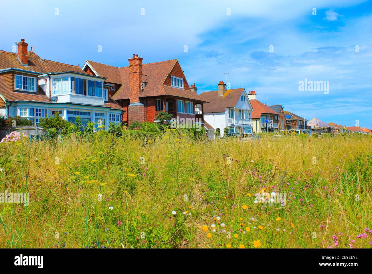 Street view of Kingsdown-a village on the English Channel coast of Kent ...