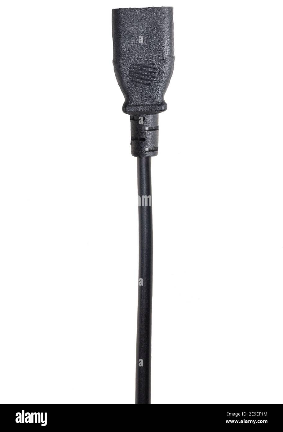 Black cable isolated on white background Stock Photo - Alamy