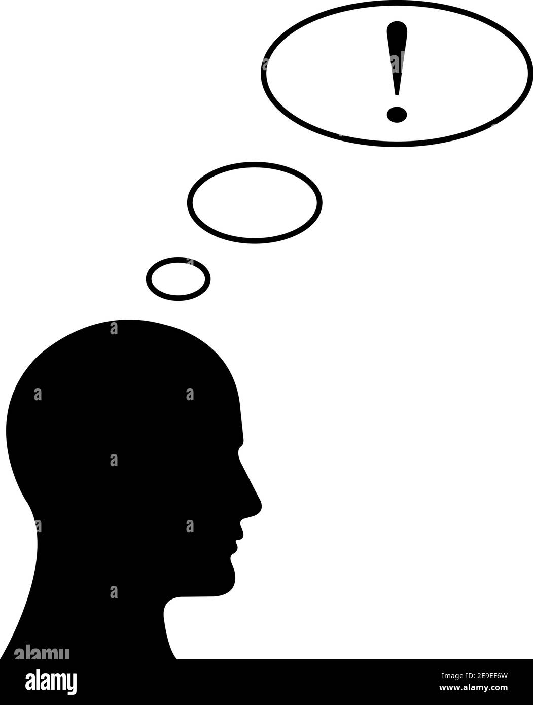 The exclamation mark business icon with man face Stock Vector Image ...