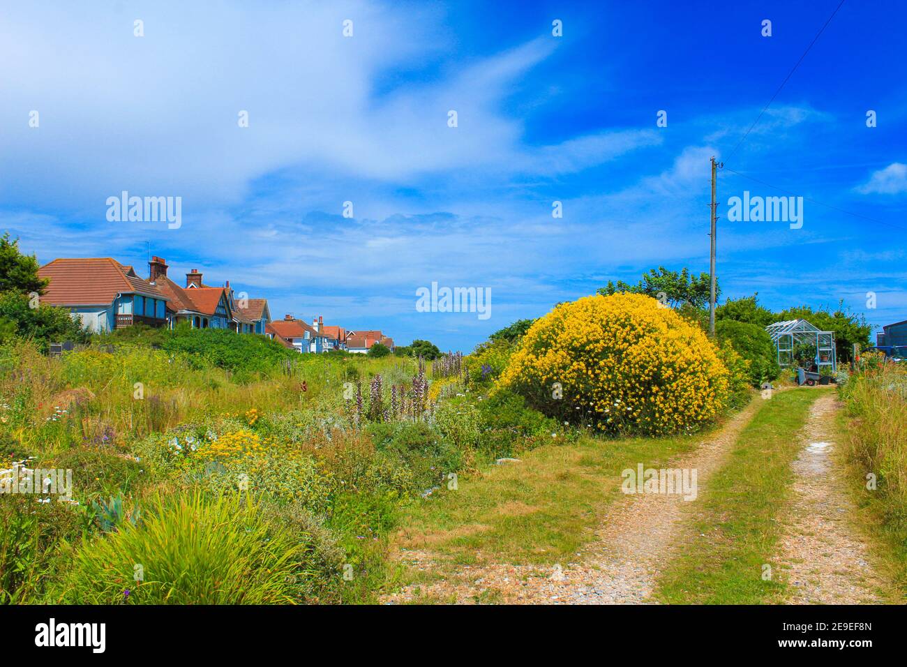 Street view of Kingsdown-a village on the English Channel coast of Kent ...