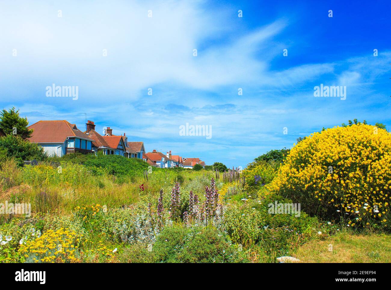 Street view of Kingsdown-a village on the English Channel coast of Kent ...